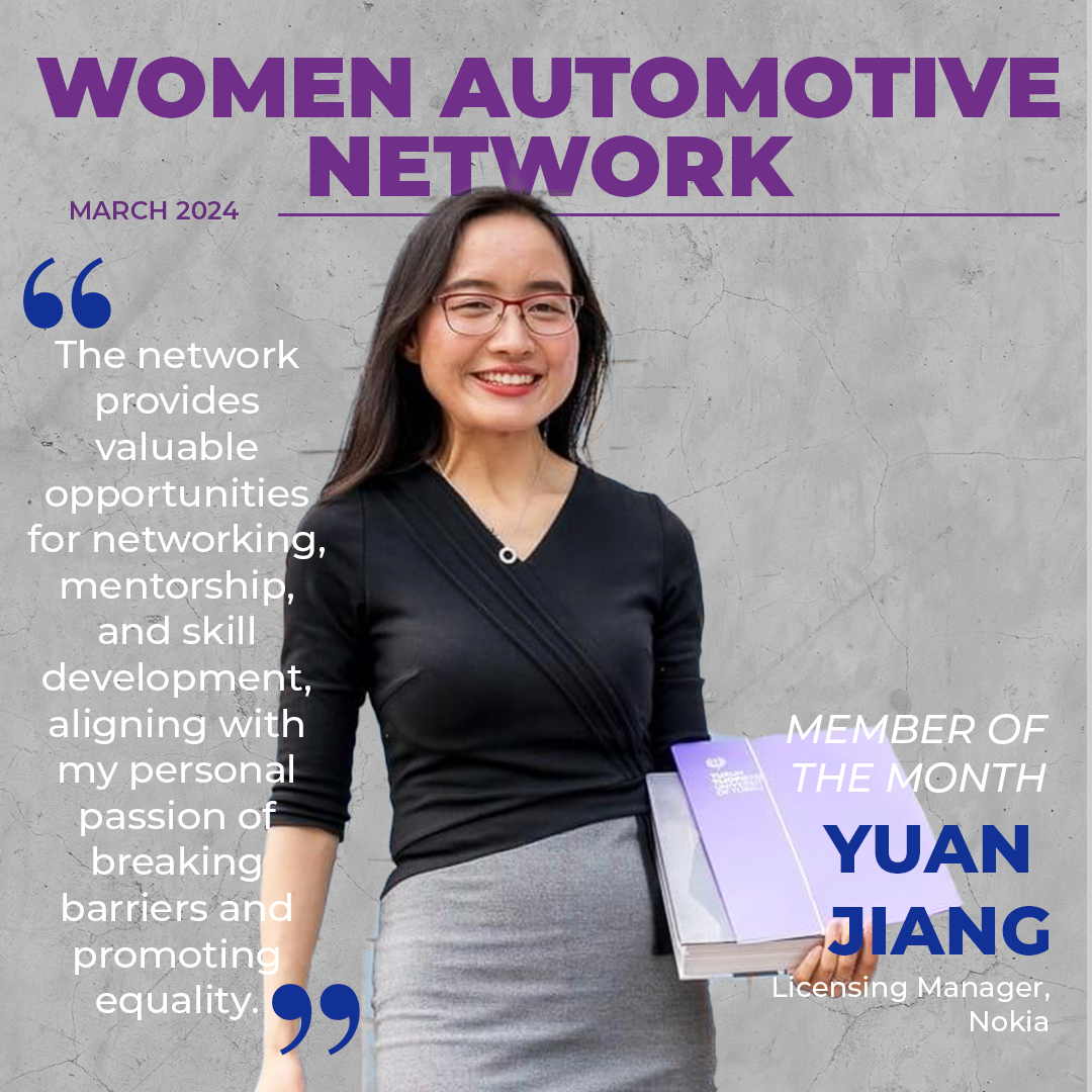 MARCH MEMBER OF THE MONTH: YUAN JIANG, LICENSING MANAGER, NOKIA – Women Automotive Network