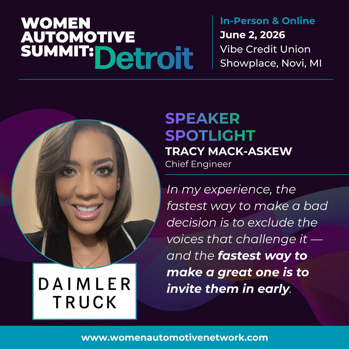 Tracy Mack-Askew, Chief Engineer, Daimler Truck: Inspirational Keynote ...
